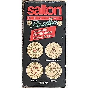 Holiday Pizzelle Maker With 4 Christmas Designs