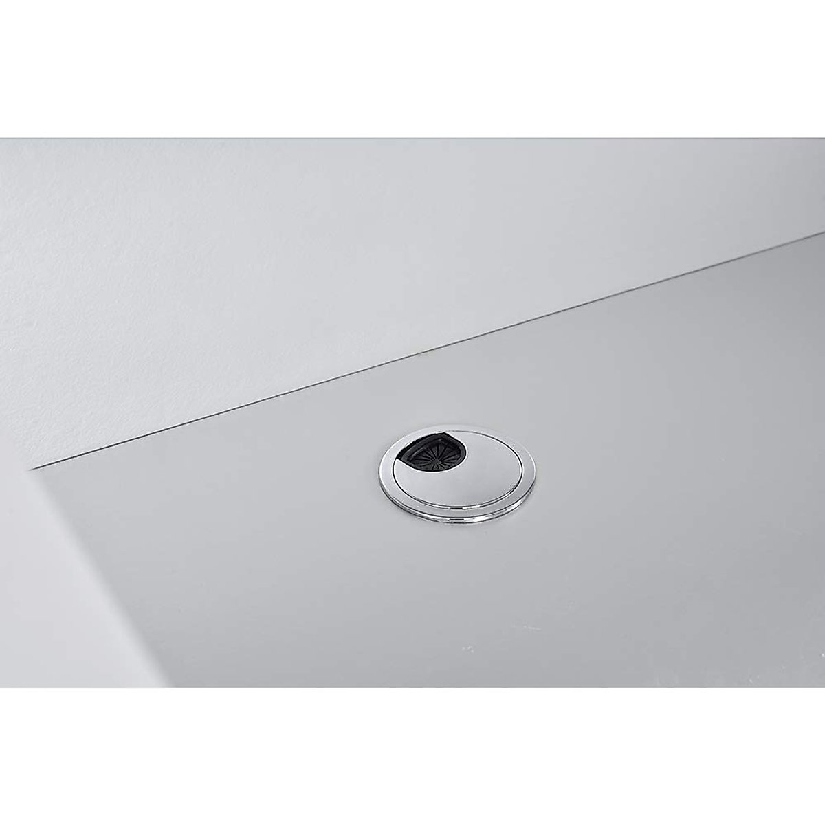 Reception Desk LED Lighted Reception Area Counter LANGARA in Silver Grey