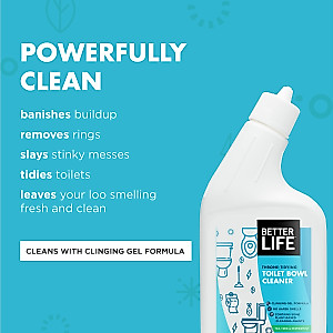 Better Life Natural Toilet Bowl Cleaner, Tea Tree & Peppermint Scent, 24 Fl Oz (Pack of 2)