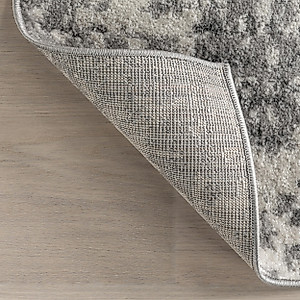 nuLOOM Deedra Modern Abstract Area Rug - Oval 3x5 Accent Rug Modern/Contemporary Grey/Ivory Rugs for Living Room Bedroom Dining Room Entryway Kitchen