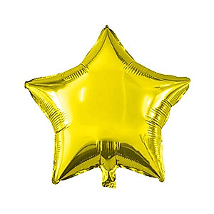 18" Star Balloons Foil Balloons Mylar Balloons Party Decorations Balloons, Gold, 10 Pieces