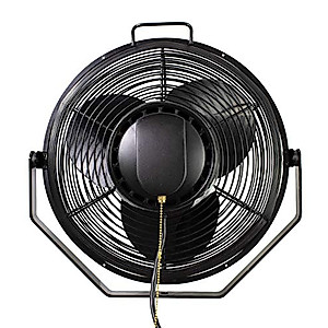 Air King 9020 1/6 HP Industrial Grade Wall Mount Fan, 20-Inch,Black & 9314 14-Inch Industrial Grade High Velocity Multi Mount Fan,Black