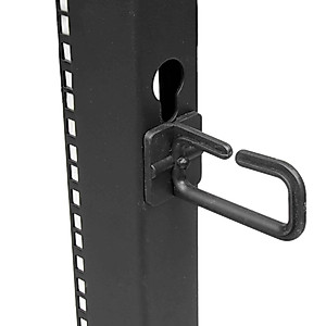 8U 19" Open Frame Server Rack - Compact 4 Post Adjustable Depth (22-40") Mobile - Free Standing Network/Computer Equipment Data Rack - Dell PowerEdge HP ProLiant ThinkServer