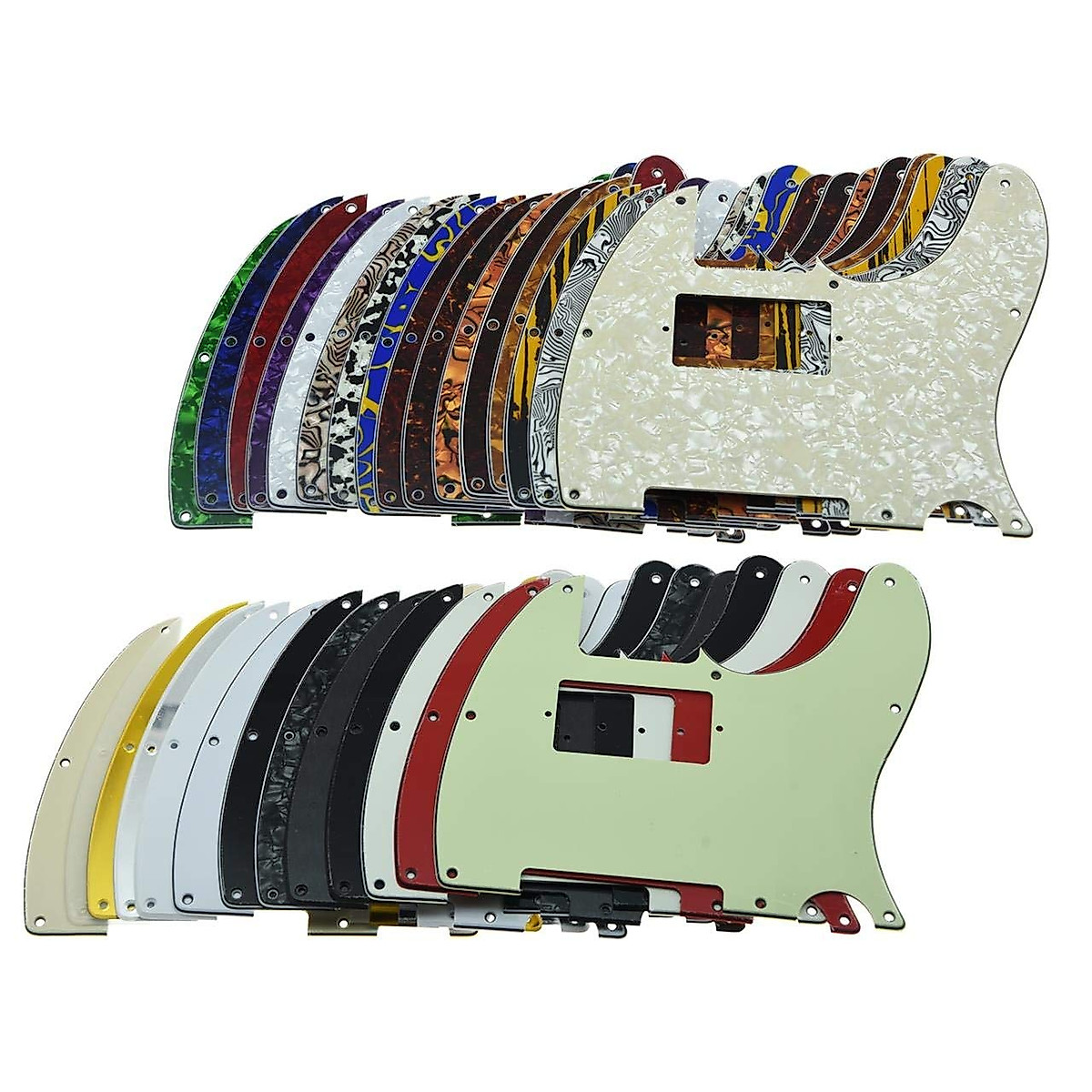 Dopro 8 Hole Tele Guitar Humbucker Pick Guard for USA/Mexican FD Telecaster Clear/Transparent 1 Ply