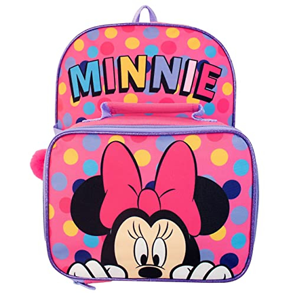 Disney Kids Backpack and Lunchbag Set Pink Minnie Mouse