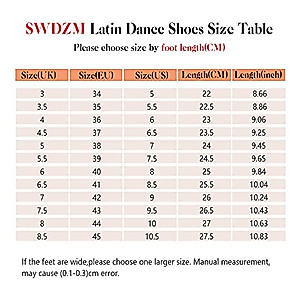 SWDZM Women's Rhinestone Dance Shoes Ballroom Latin Salsa Performance Practice Dancing Shoes,L377,Pink,Heel 3'',US 8.5