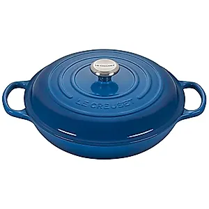Le Creuset Enameled Cast Iron Signature Braiser, 3.5 qt., Marseille