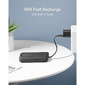 Baseus Magnetic Power Bank, 30W PD Fast Charging 10000mAh for Magsafe Battery Pack Built-in USB-C Cable (in&Out), Power Bank for iPhone 15 Pro Max, iPhone 15/15 Plus/15 Pro, Galaxy, iPad, Pixel, etc.