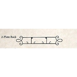 Tripar Augusta 2 Place Horizontal Black 27" w Wall Rack
