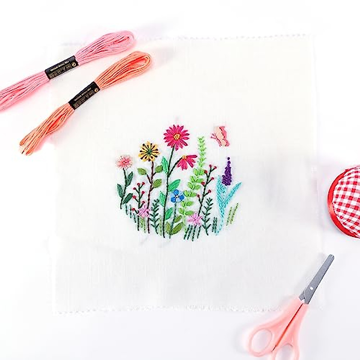 Caydo 100 Colors Embroidery Floss and 12 Skeins Variegated & 10 Skeins White & 10 Skeins Black Color and 10 PCS Floss Bobbins for Friendship Bracelet Strings Kits, Cross Stitch Sewing Crafts