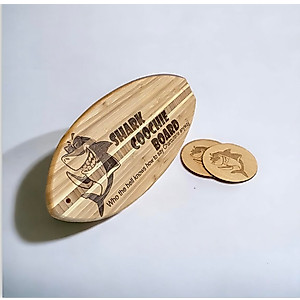 Shark Coochie Surfer Board Laser Engraved and 2 Coasters
