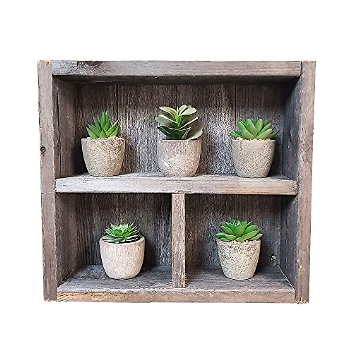 Reclaimed Wood Shelf Square - Rustic Weathered Wood - Made in The USA