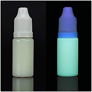 Invisible UV Black Light Ink for Inkjet Printers, Fluorescent Invisible UV Ink Visible only at Black Light (White, 100 ml)