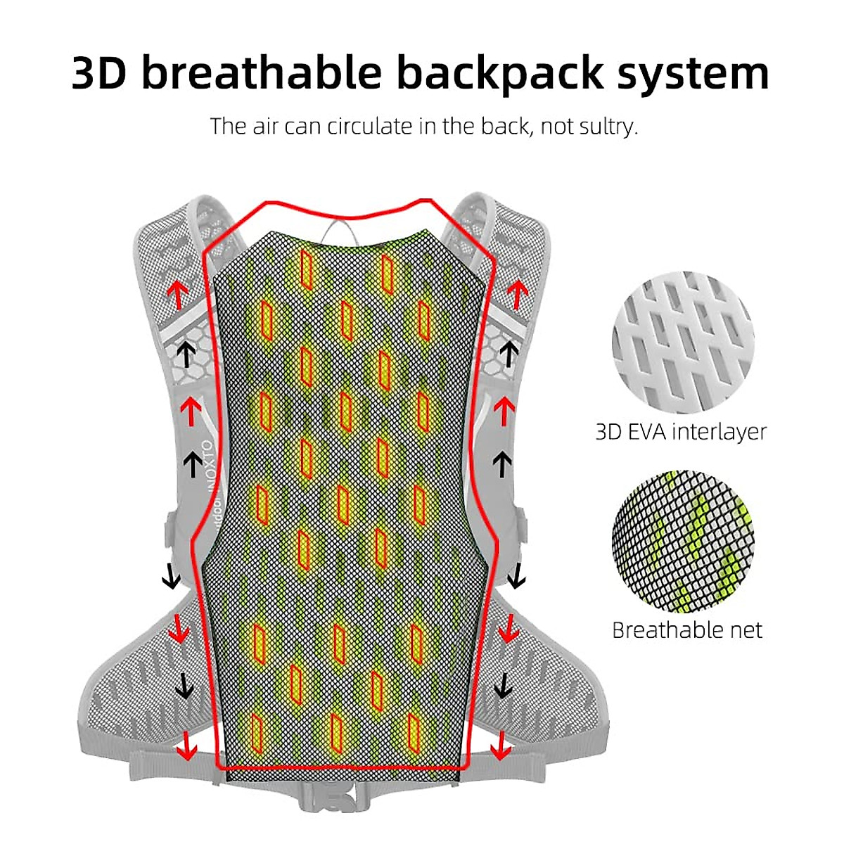 MANFS Portable waterproof hiking backpack 16L, with rainproof cover, outdoor sports travel day bag, for bicycle skiing (young)