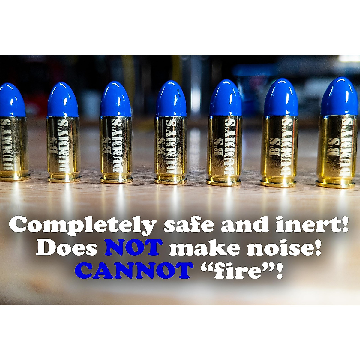 B's Dry Fire Snap Caps - A.K.A. B's Dummy's - Dummy 9mm Luger Training Caps (10 Pack) (Blue Brass)