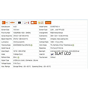 AUO 19 Inch LCD Panel G190ETN01.4 with Full kit of Driver Board