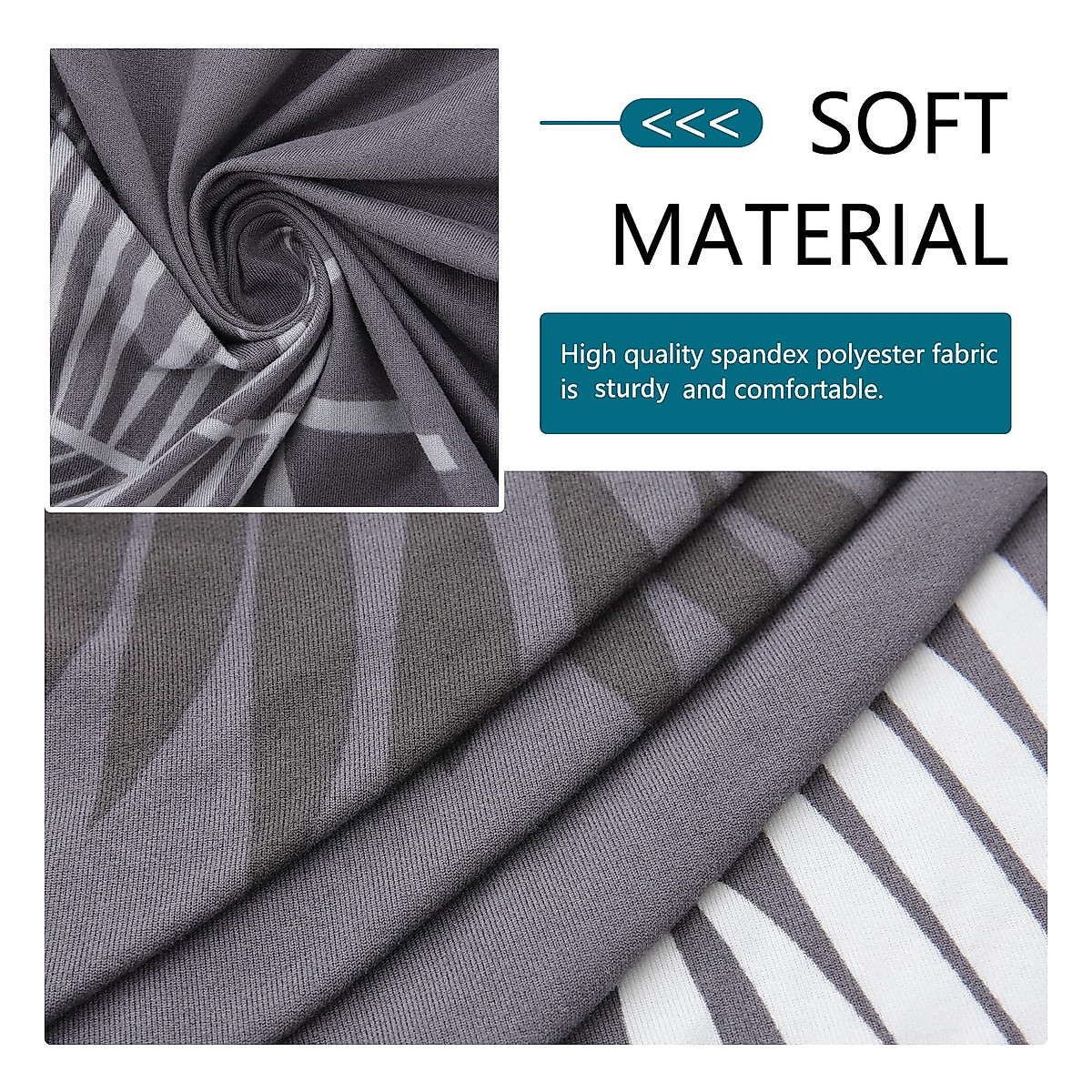 hyha Printing Sofa Couch Cushion Covers, Replacement Individual Seat Cushion Covers, Magic Sofa Covers Washable for Sectional Pets, Pattern Sofa Slipcovers (1 Cushion Armchair, Grey Feathers)