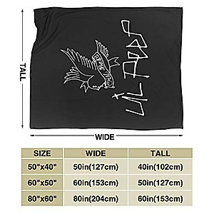 LVMD Lil Peep Love Fleece Throw Blanket for Couch Sofa Super Soft Cozy Luxury Bed Blanket Microfiber – 50" x 40"