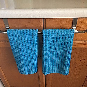 Bluelans Over Kitchen Cabinet Door Tea Hand Towel Rail Rack Holder Hanger Storage - 23cm