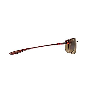 Maui Jim Men's and Women's Sandy Beach Polarized Rimless Sunglasses, Tortoise/HCL® Bronze, Small