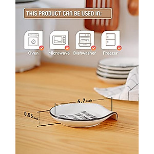 YMASINS Coffee Spoon Rest, Spoon Rest for Stove Top, Ceramic Spoon Holder for Stove Top, Utensil Rest for Kitchen Counter, Premium White Spoon Rest for Spoon, Ladles, Spatula, 2pcs