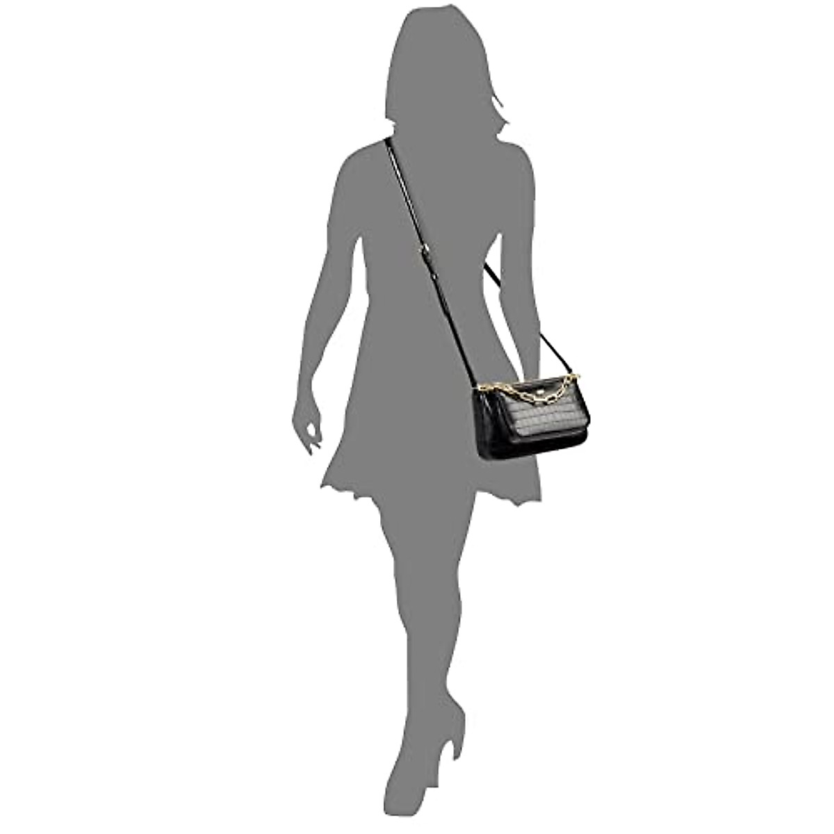 DKNY Lexi Double Crossbody, BLK/Gold