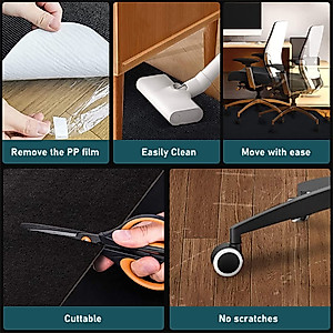 Office Chair mat - Computer Rolling Chair Mats 55"x 35", Hardwood Floor Protector Desk Chair Mat Multi-Purpose Low-Pile