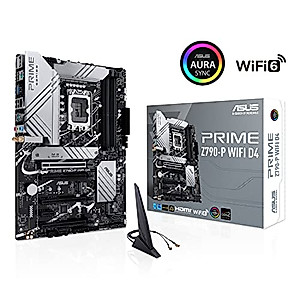 ASUS Prime Z790-P WiFi D4 LGA 1700(Intel® 12th&13th Gen) ATX Motherboard (PCIe 5.0,DDR4,14+1DrMOS,3X M.2,WiFi 6, Bluetooth v5.2,2.5Gb LAN, Front Panel USB 3.2 Gen 2 USB Type-C®, Thunderbolt™ 4/USB4)