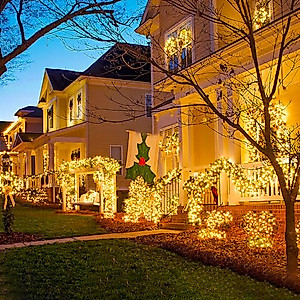 POTIVE Solar Christmas Lights, 2 Pack Each 100 LED 42.7 Ft Solar String Lights Outdoor Waterproof, 8 Modes Outdoor Solar Lights for Tree Patio Yard Wedding Garden Decorations(Warm White)