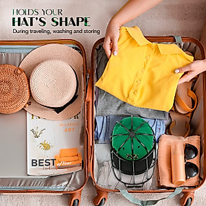 MANDARELLA HOME 3 Pack with Clips & Laundry Bag, Hat Washing Cage, Baseball Hat Washer for Washing Machine and Dishwasher, Baseball Cap Washer, Hat Washer Cage Fits Adult Teen & Kid Hats