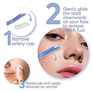 Kai About Face Ultimate Complete Facial Perfecting Kit for Shaving & Exfoliating - Includes 3 Beauty Groomers for Hair Removal and Dermaplaning from Face, Neck, & Hairline