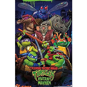 Trends International Teenage Mutant Ninja Turtles: Mutant Mayhem - Group Wall Poster, 22.37" x 34.00", Unframed Version