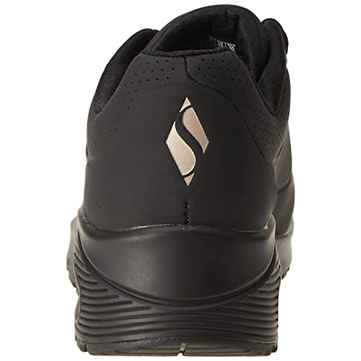 Skechers womens Skecher Street Women's Uno - Stand on Air Sneaker, Black/Black, 11 US