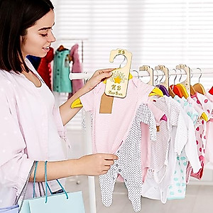 Baby Closet Dividers - Set of 7 Baby Clothes Organizer, 3D Wooden Clothes Organizer from Newborn to 24 Months, Nursery Organizers for Hanger Dividers