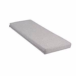 mudilun Bench Cushions,Indoor Window Seat Cushions,Soft and Comfortable Piano Bench Cushions,Washable Patio Furniture Cushion,with Zipper and Adjustable Straps(Light Grey, 40 * 17.7 * 1.96)