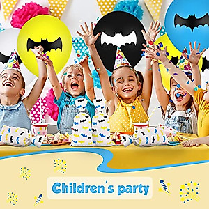 Lecpeting 100 Pcs Bat Treat Bags Bat Print Cellophane Candy Bags Plastic Goodie Storage Bags Bat Hero Party Favor Bags with Twist Ties for Kids Hero Theme Birthday Party Supplies