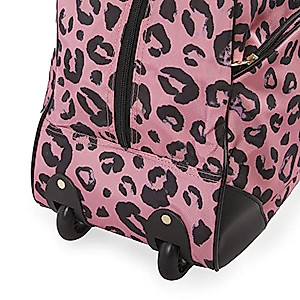 Juicy Couture Women's Libra Rolling Duffel, Pink Leopard