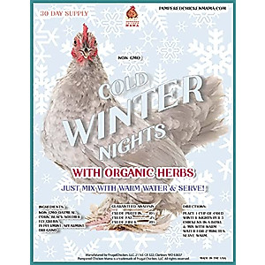 USA Black Soldier Fly Grub, Oatmeal, & Herb Chicken Scratch Treat for Backyard Hens: Non-GMO, Healthy Backyard Chicken Feed and Supplies, Cold Winter Nights (4 pounds)