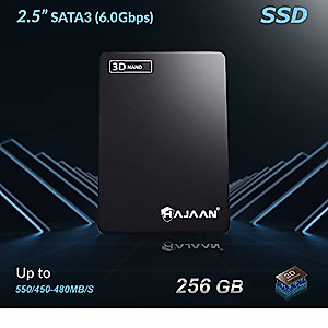 HAJAAN 256 GB SSD 3D NAND TLC 2.5 inch SATAIII 6Gb/s up to 520MB/s Internal Solid State Drive for Laptop Tablet PC Desktop