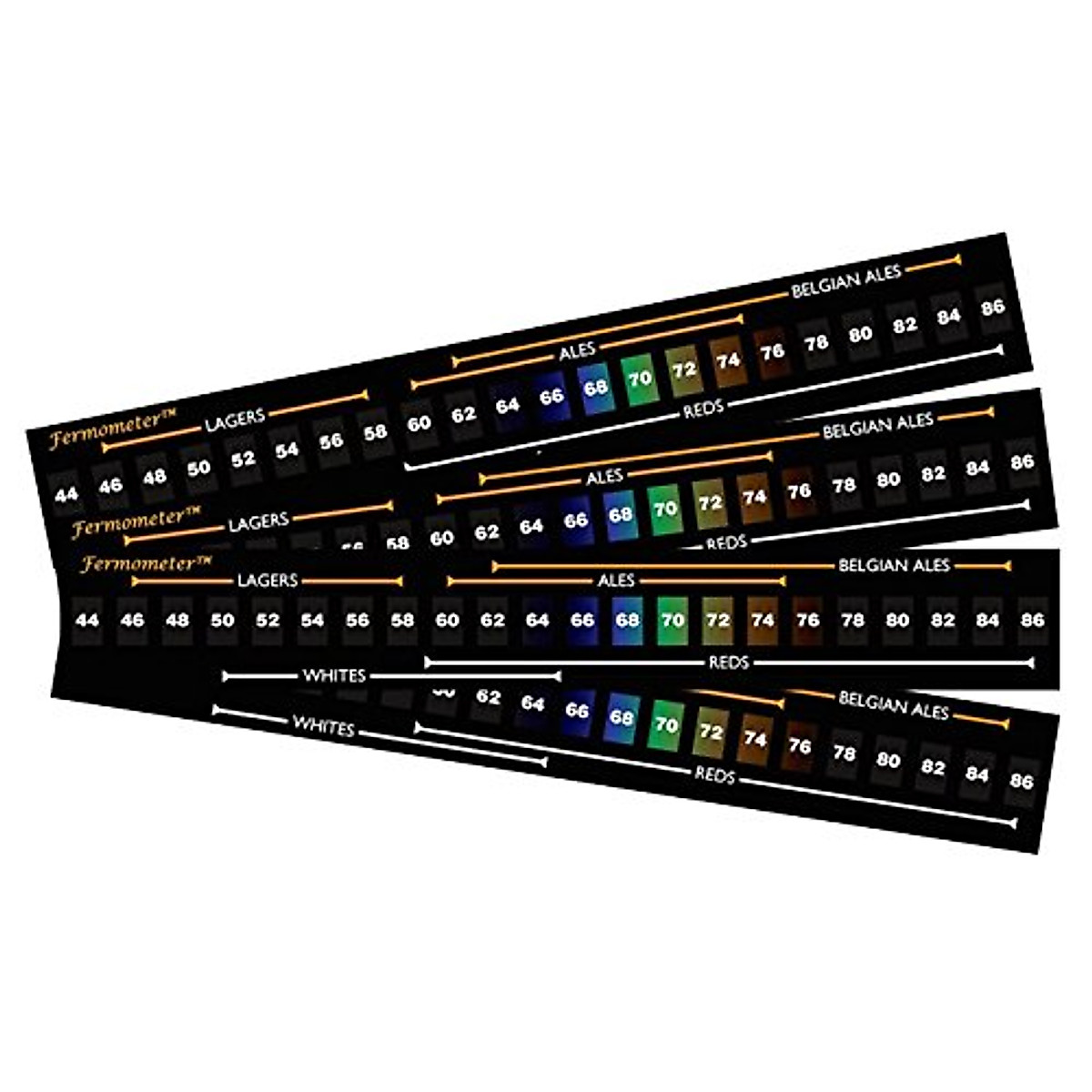 Fermometer HOZQ8-717 4 X Adhesive Strip Thermometer