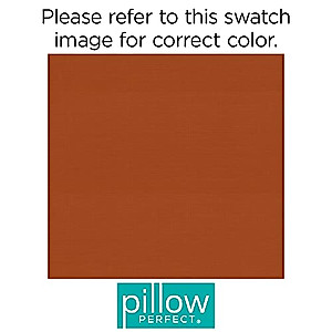Pillow Perfect Monti Chino Solid Indoor/Outdoor Lumbar Pillow Plush Fill, Weather and Fade Resistant, Lumbar - 11.5" x 18.5",, Orange, 2 Count