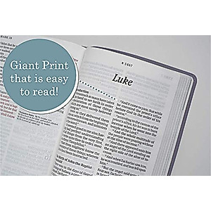 KJV Personal Size Giant Print Holy Bible (Red Letter, LeatherLike, Peony Lavender, Indexed): Includes Free Access to the Filament Bible App Delivering ... Notes, Devotionals, Worship Music, and Video