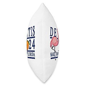 Perfect Republican Ticket DeSantis 2024 Election Desantis 2024 Make America Florida Pink Flamingo Republican Throw Pillow, 16x16, Multicolor