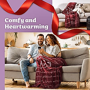 ButterTree Regalos para Mujeres, Gifts for Girlfriend, Girlfriend Gifts, Gifts for Her, Birthday Gifts for Women, Girlfriend Gift, Couples Gift, Throw Blanket 65" × 50" (Merlot Red)