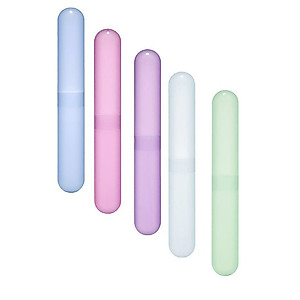 Bluelans® Pack of 5 Plastic Toothbrush Case/Holder for Daily and Travel Use