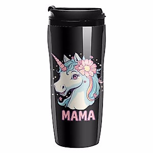 Un-icorn Mama Travel Coffee Mug Reusable Coffee Cup Tumbler with Lid for Outdoor 350ml