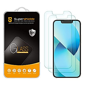 (2 Pack) Supershieldz Designed for Apple iPhone 13 Mini (5.4 inch) Tempered Glass Screen Protector, Anti Scratch, Bubble Free