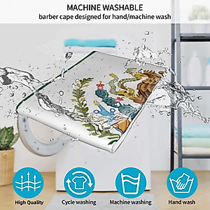 Xianjing unisex Custom Barber Cape,Personalized Salon Haircut Capes,Add Your Image Haircut Kit Hairdressing Apron for Home Salon and Barbershop