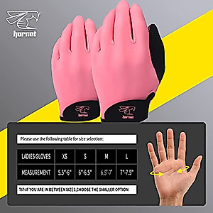 Kayak Gloves for Women - Full Finger Pink Rowing Gloves with Anti Slip Palm- Ideal for Kayaking, Paddling, Sculling, Fishing, Watersports, Sailing, Jet Ski and More. (M (Fits 6.5"-7"))