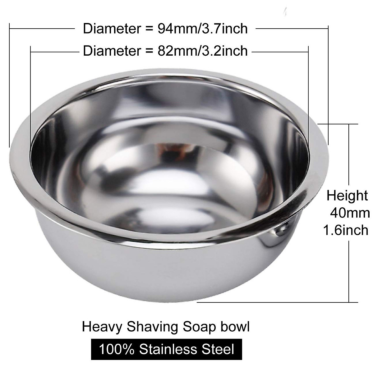 Professional Shaving Sets for Men,Universal Shaving Stand and Stainless Steel Shave Soap Bowl - Unbreakable and Rust Resistant for Smooth Wet Shaving